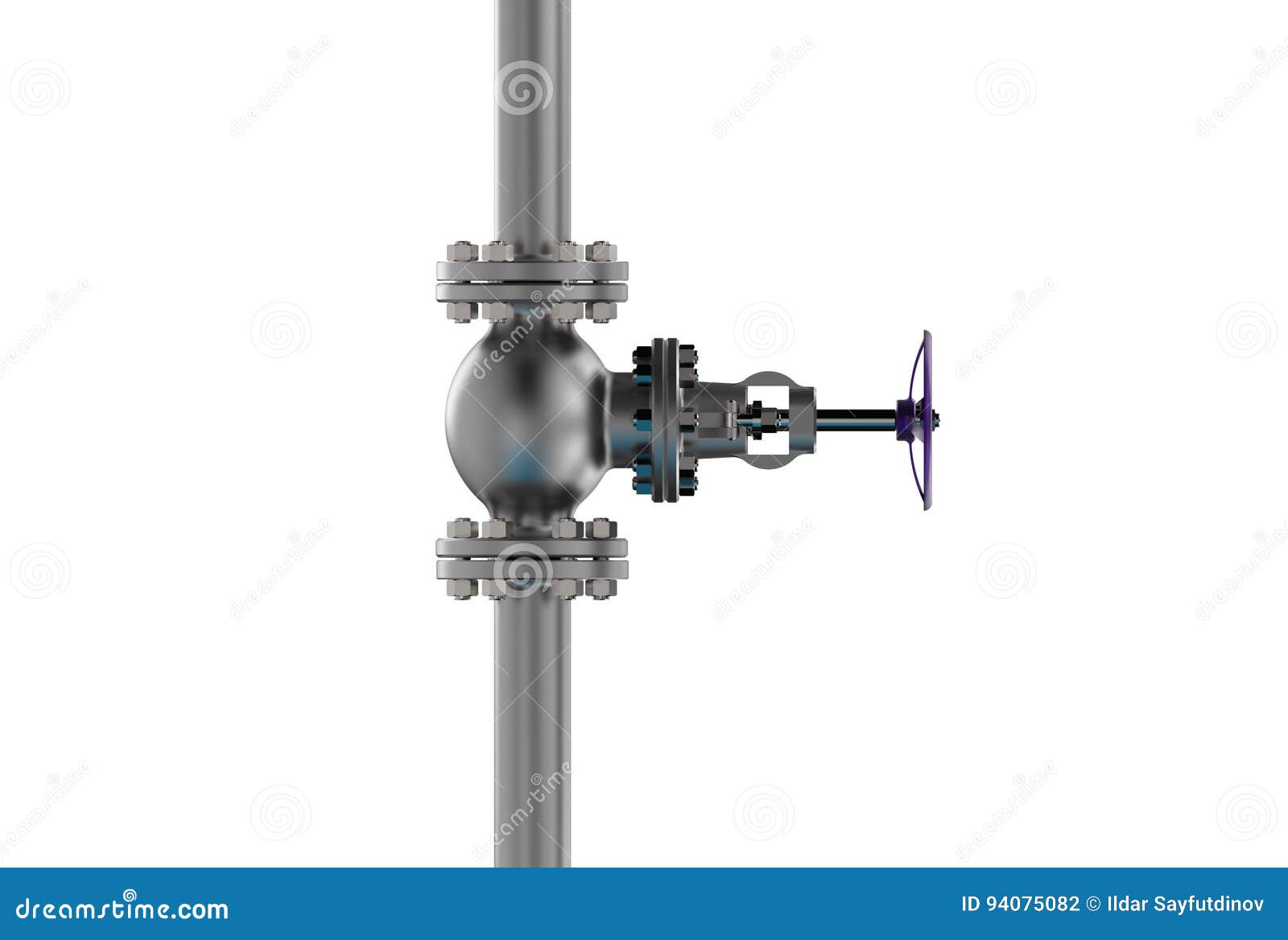 3d Illustration of Gas Valve Stock Illustration - Illustration of tube ...