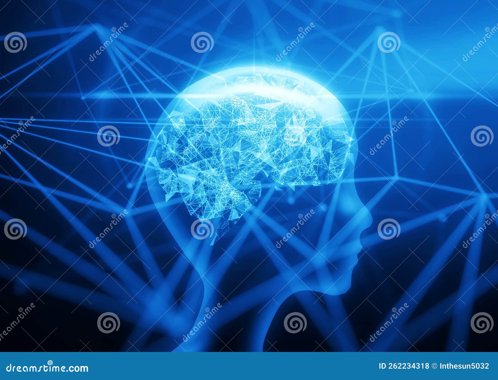 3d Illustration of Geometric Artificial Intelligence Synthesized with ...