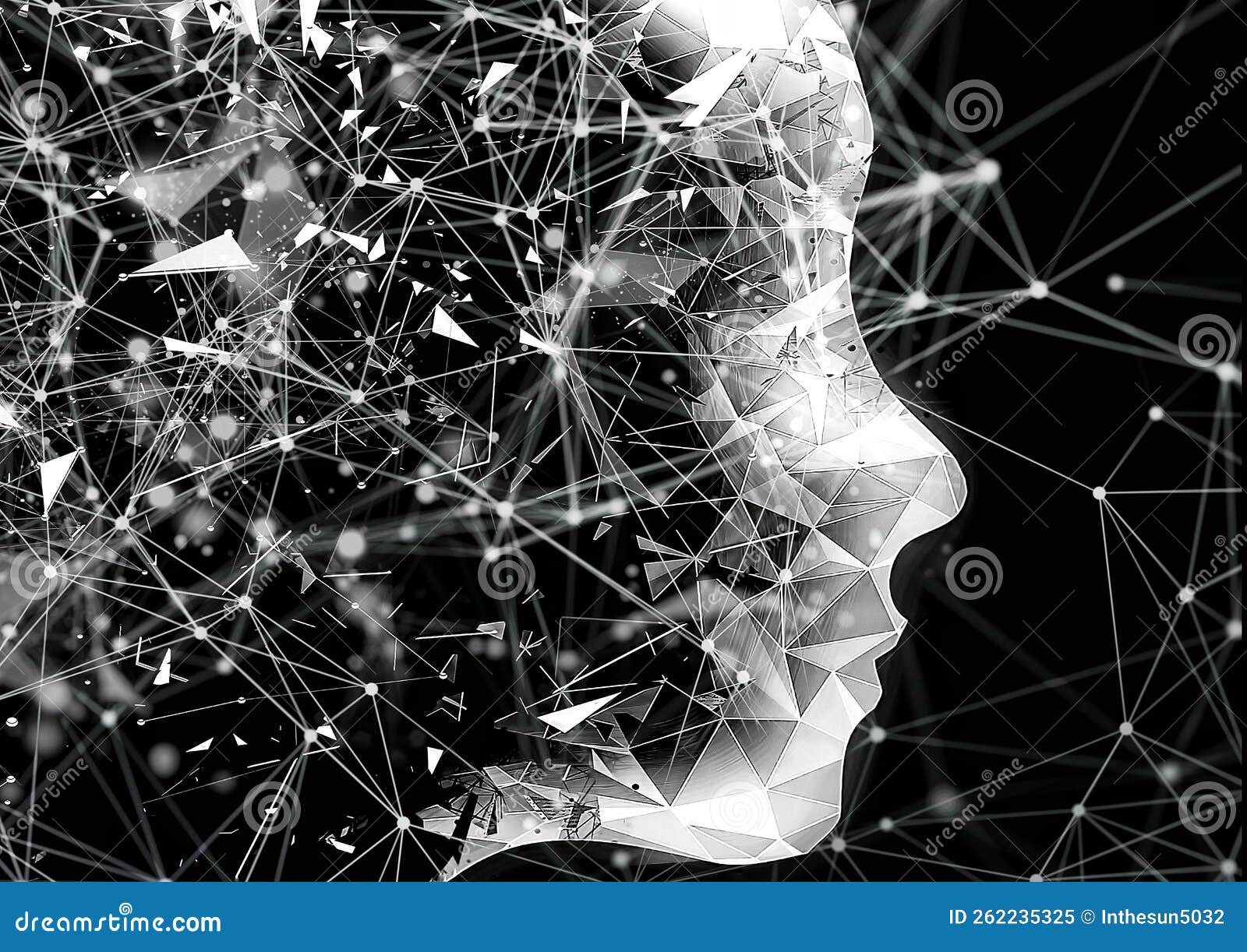 3d Illustration of Geometric Artificial Intelligence Synthesized with ...
