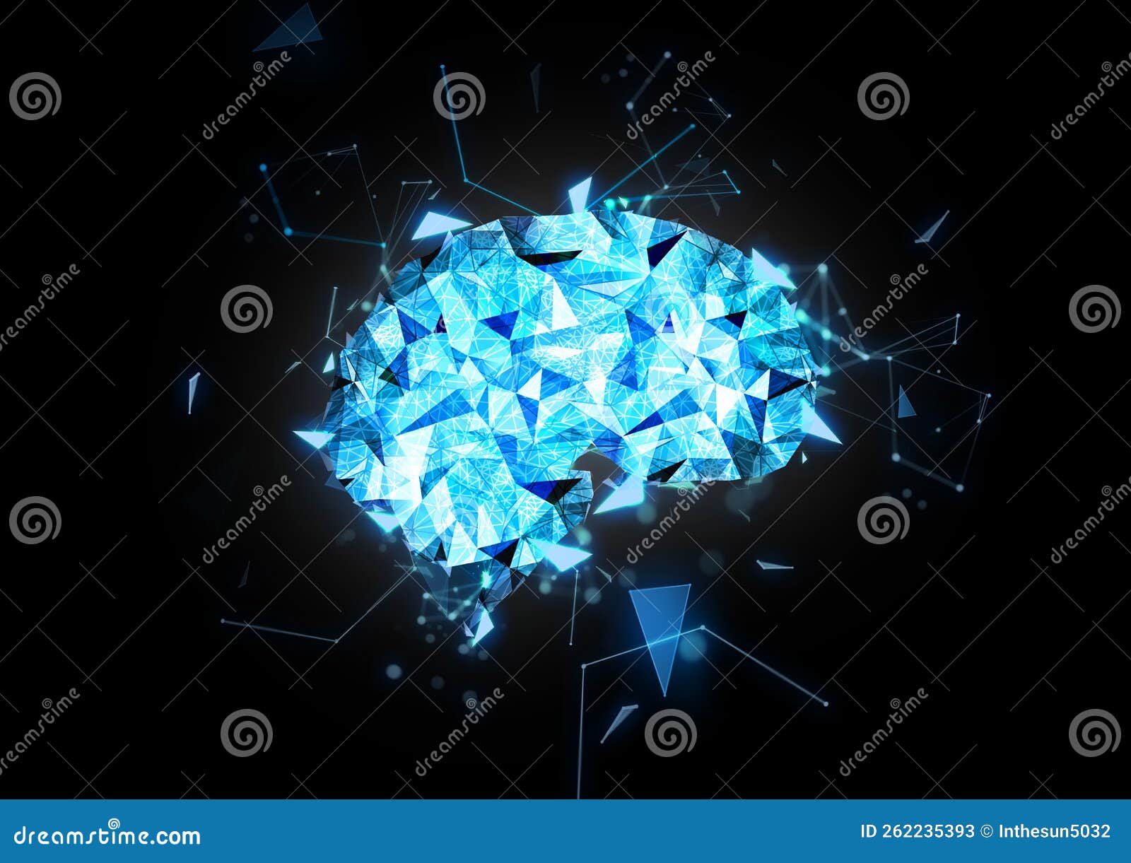 3d Illustration of Geometric Artificial Intelligence Synthesized with ...