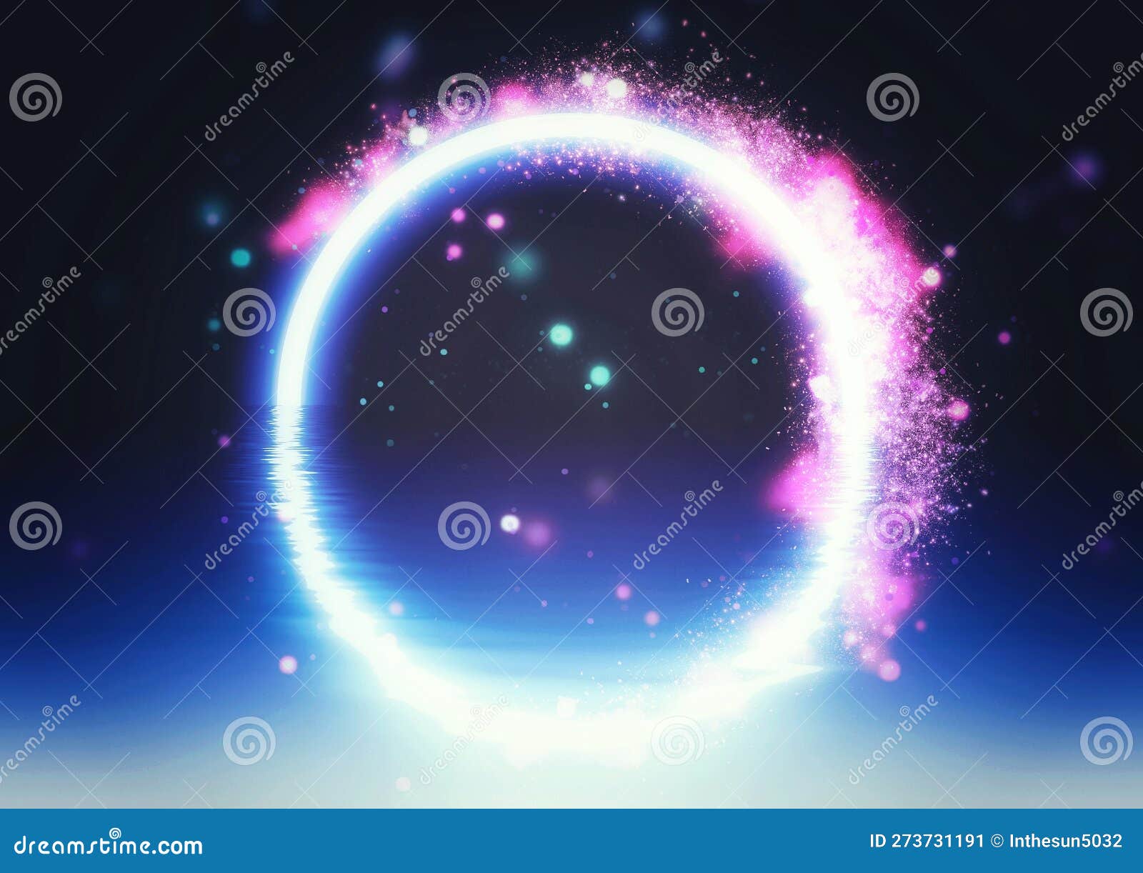3d Illustration of Geometric and Abstract Light Tunnel Stock ...