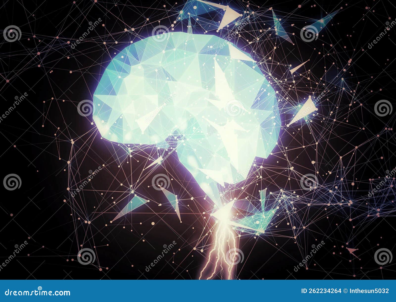 3d Illustration of Geometric Artificial Intelligence Synthesized with ...