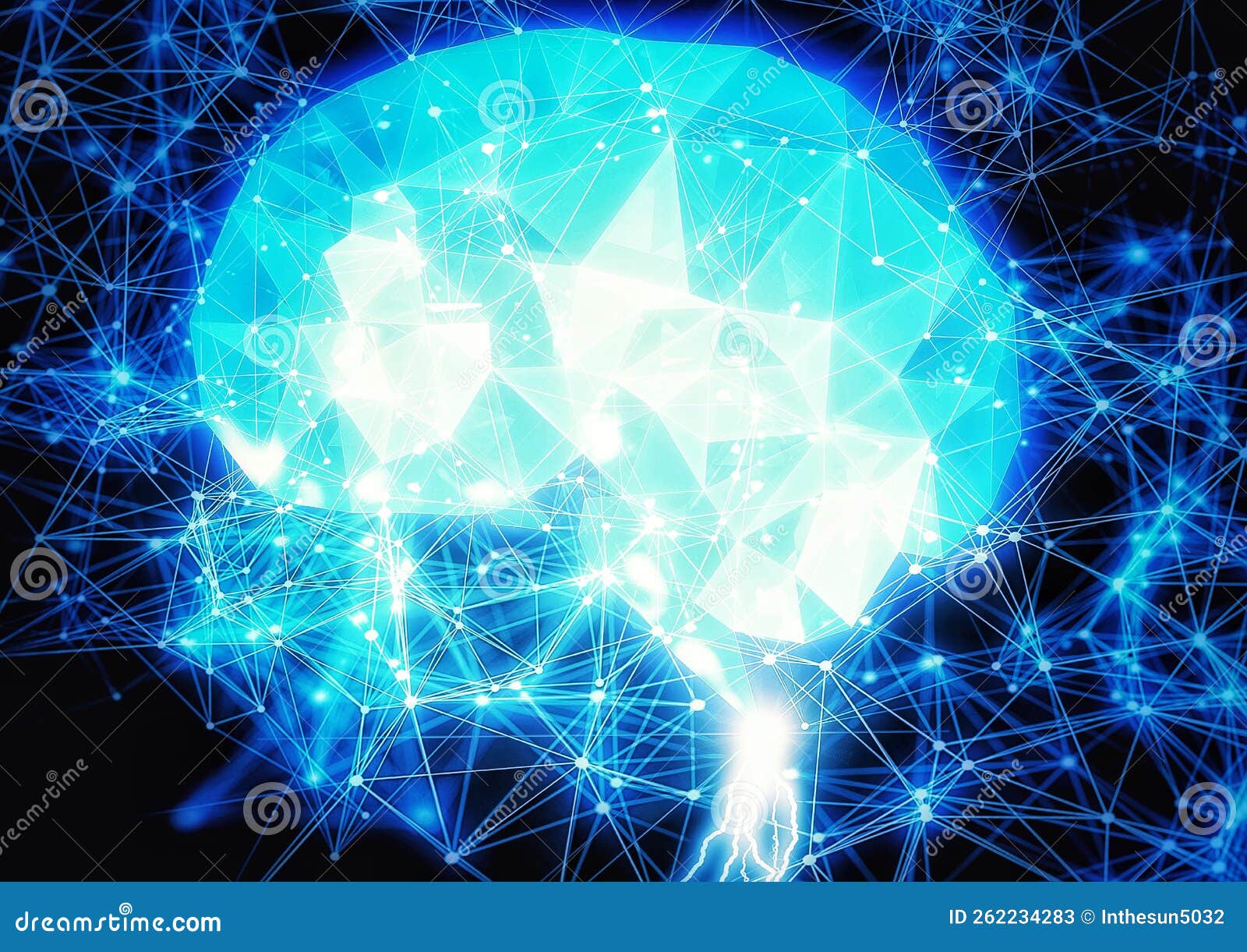 3d Illustration of Geometric Artificial Intelligence Synthesized with ...