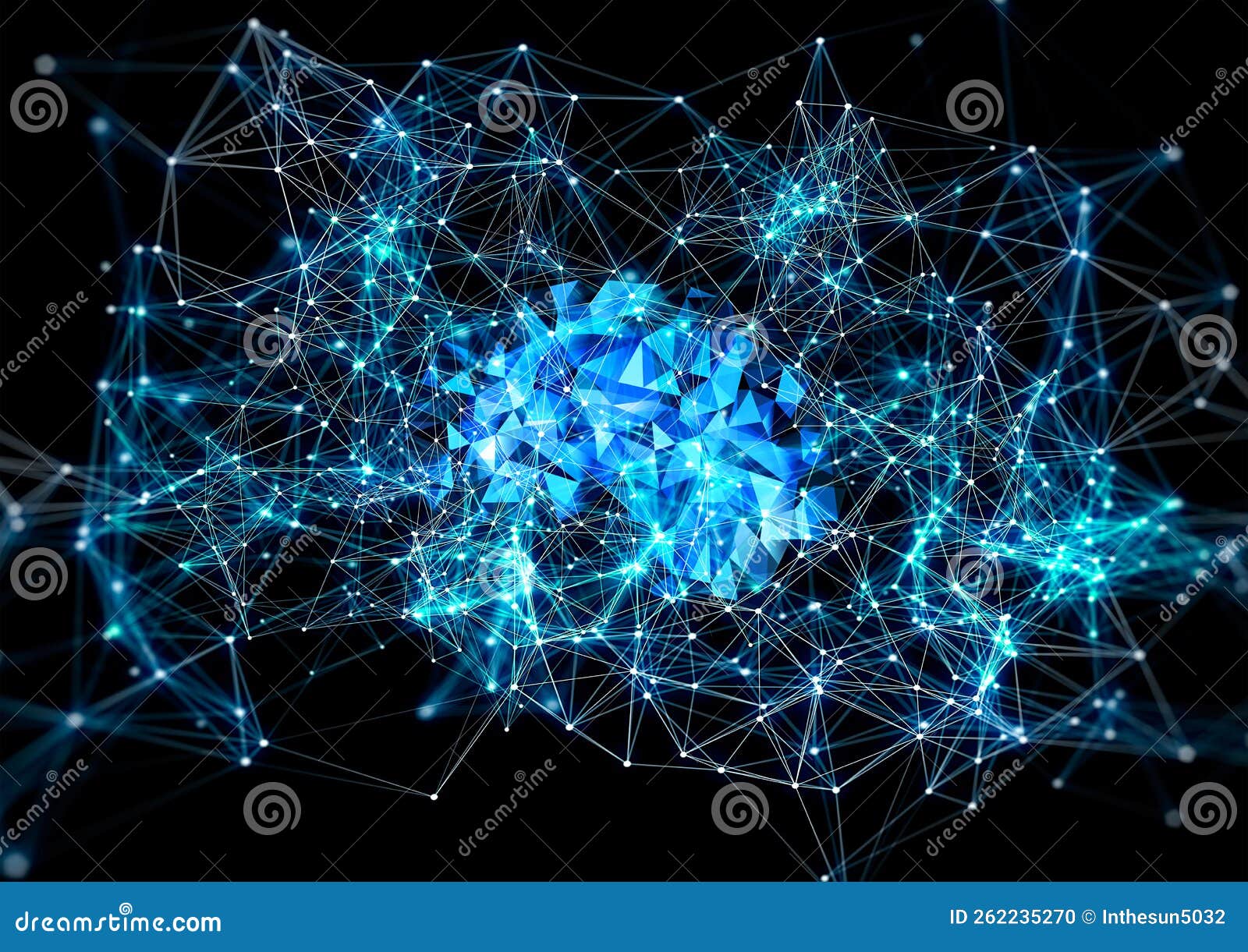 3d Illustration of Geometric Artificial Intelligence Synthesized with ...