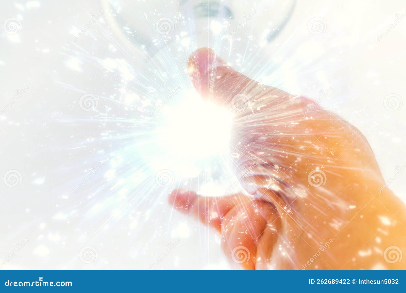 A 3d Illustration of a Gesture of Exchanging a Light Bulb Combined with ...