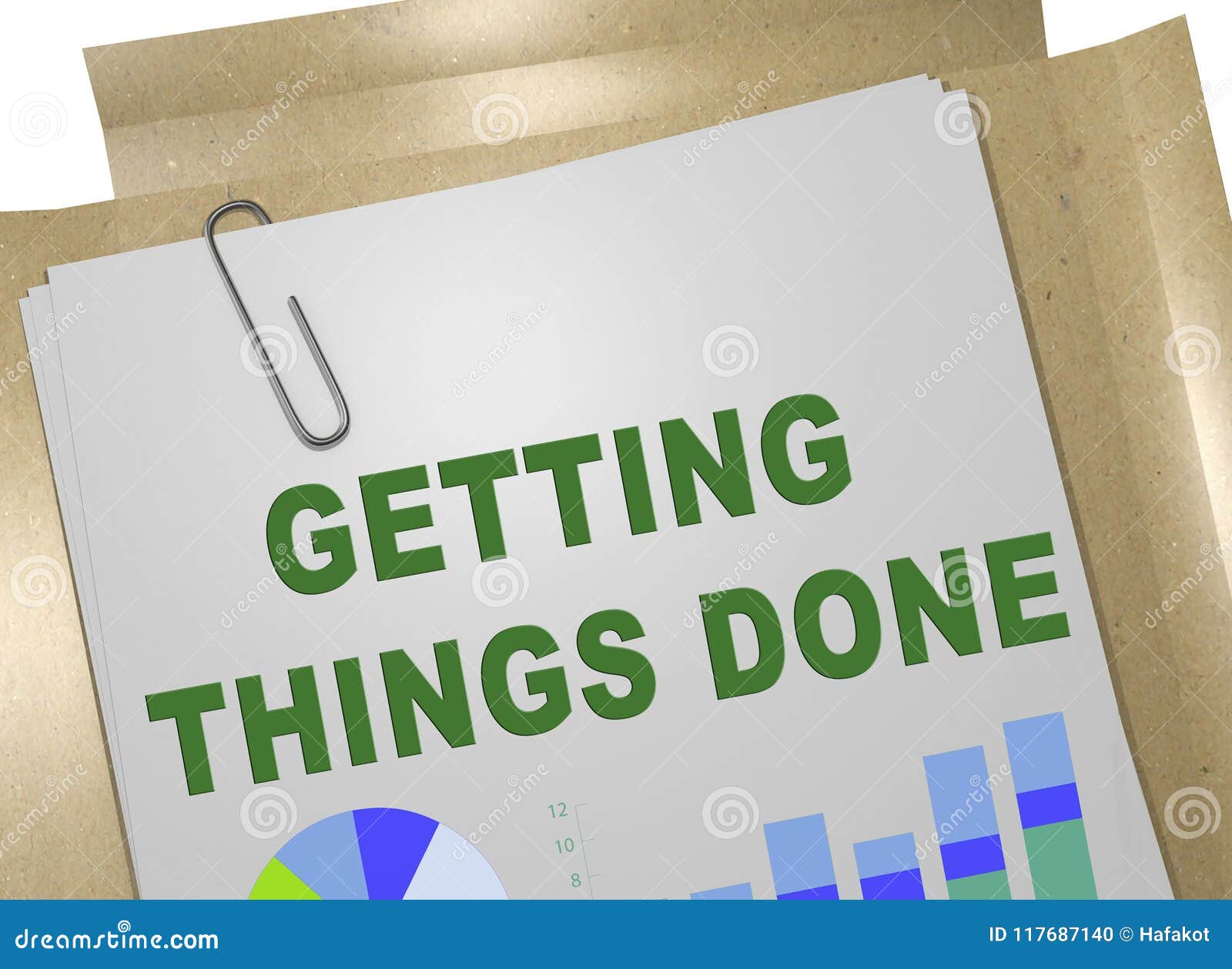 GETTING THINGS DONE Concept Stock Illustration - Illustration of list ...