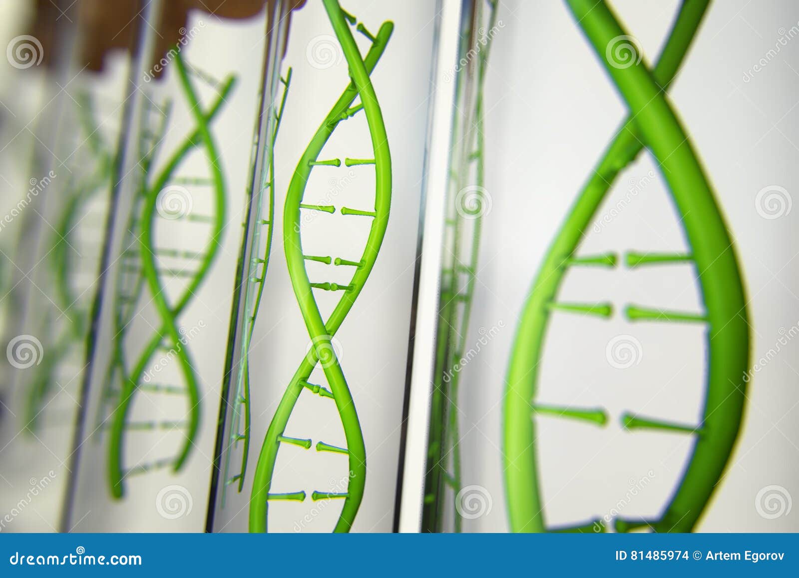 3d Illustration of Glass Model of DNA Molecule. Stock Illustration ...