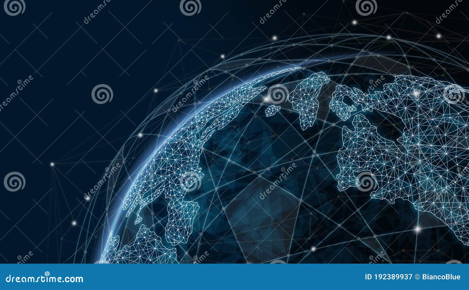 3D Illustration Global Modern Creative Communication and Internet ...