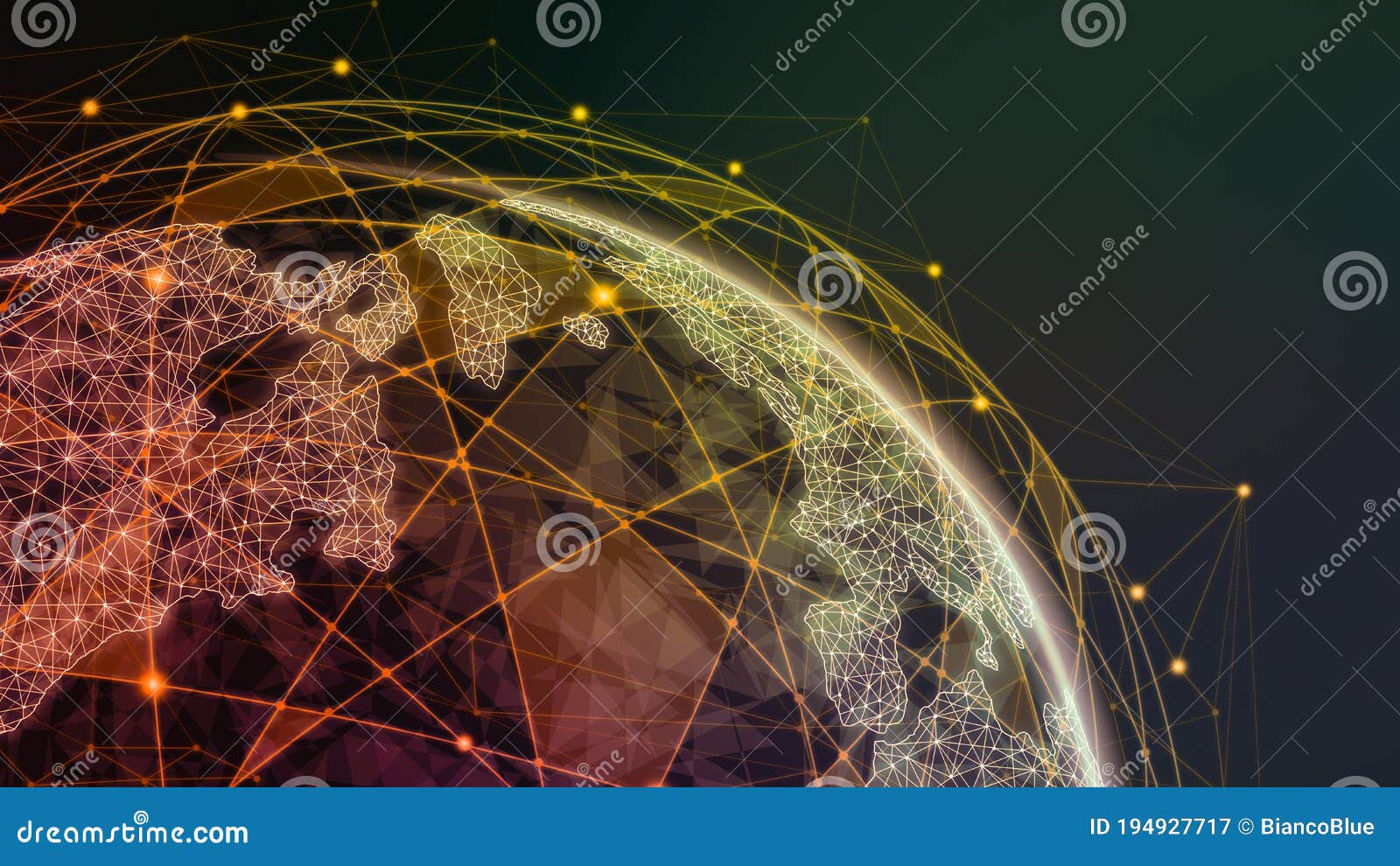 3D Illustration Global Modern Creative Communication and Internet ...