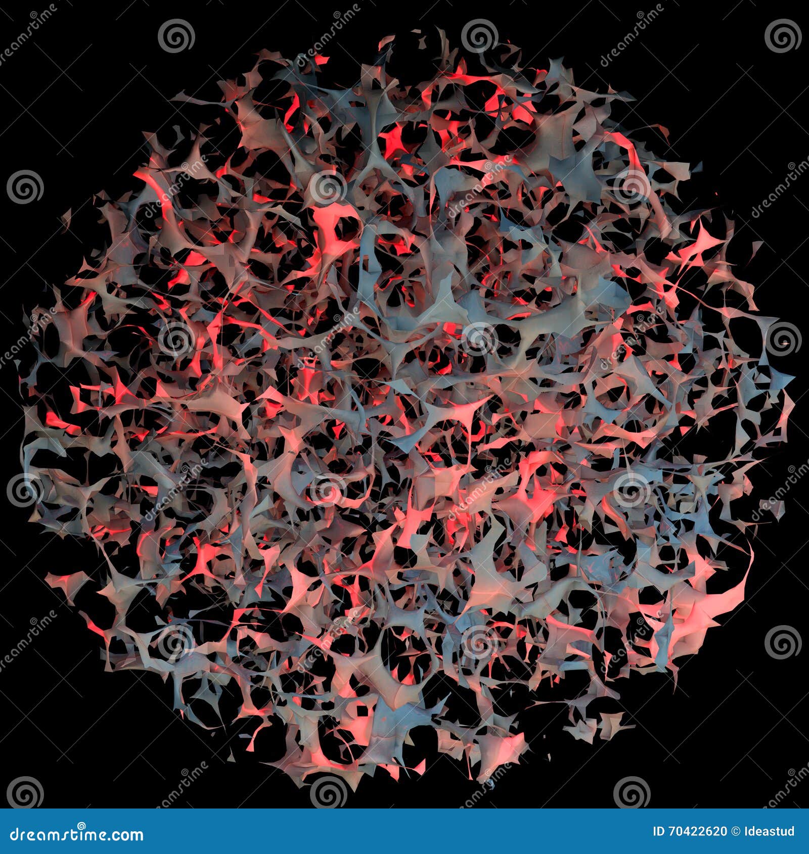 3D Illustration of Globe Consists of Chaotic Structure Stock ...