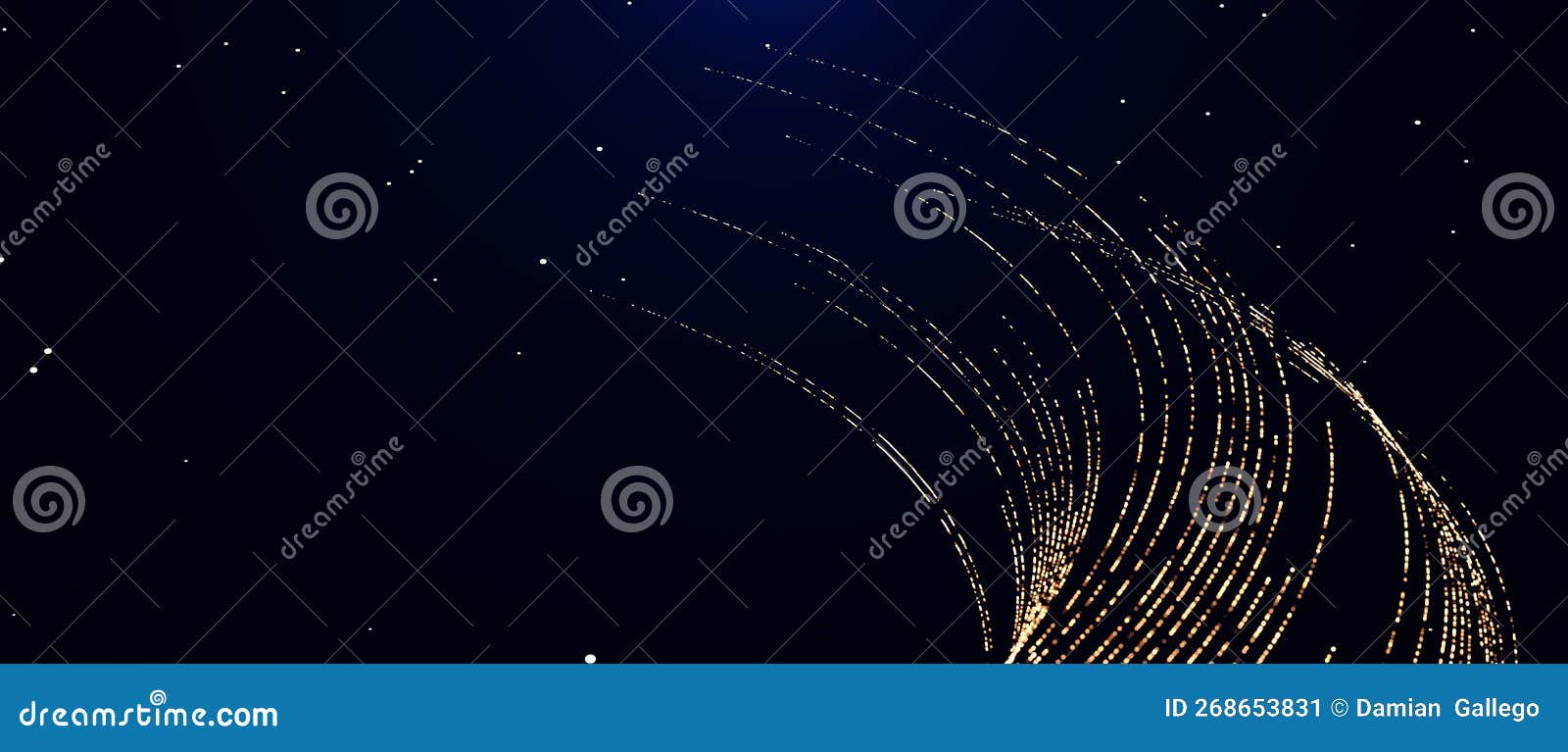 3d Illustration Glowing Fiber Optic Cable. Information and Data Flows ...