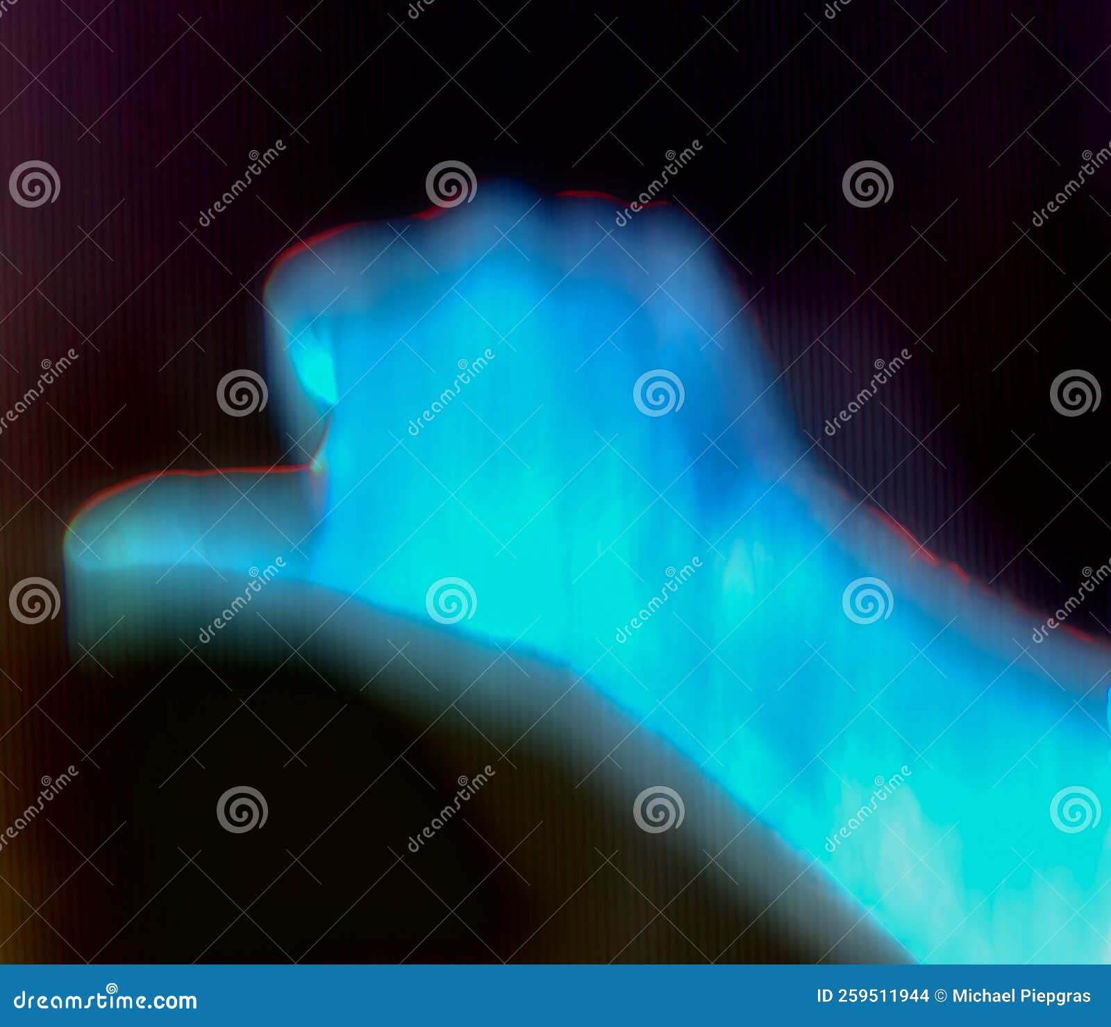 3D-Illustration of a Glowing Human Male Hand in an X-ray View Stock ...