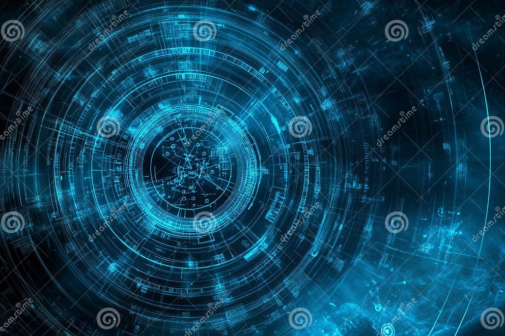 A 3D Illustration of Glowing Mathematical Formulas on a Blue Background ...