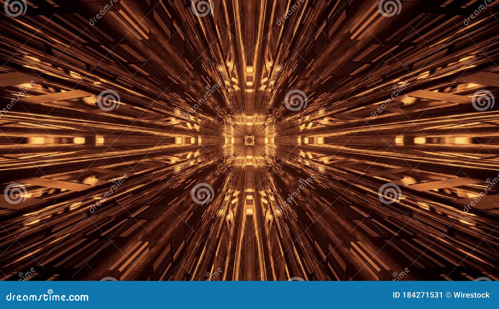 3d Illustration of Gold Futuristic Background - Cool for Wallpapers ...