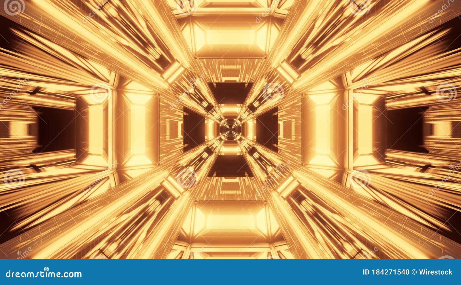 3d Illustration of Gold Futuristic Background - Cool for Wallpapers ...