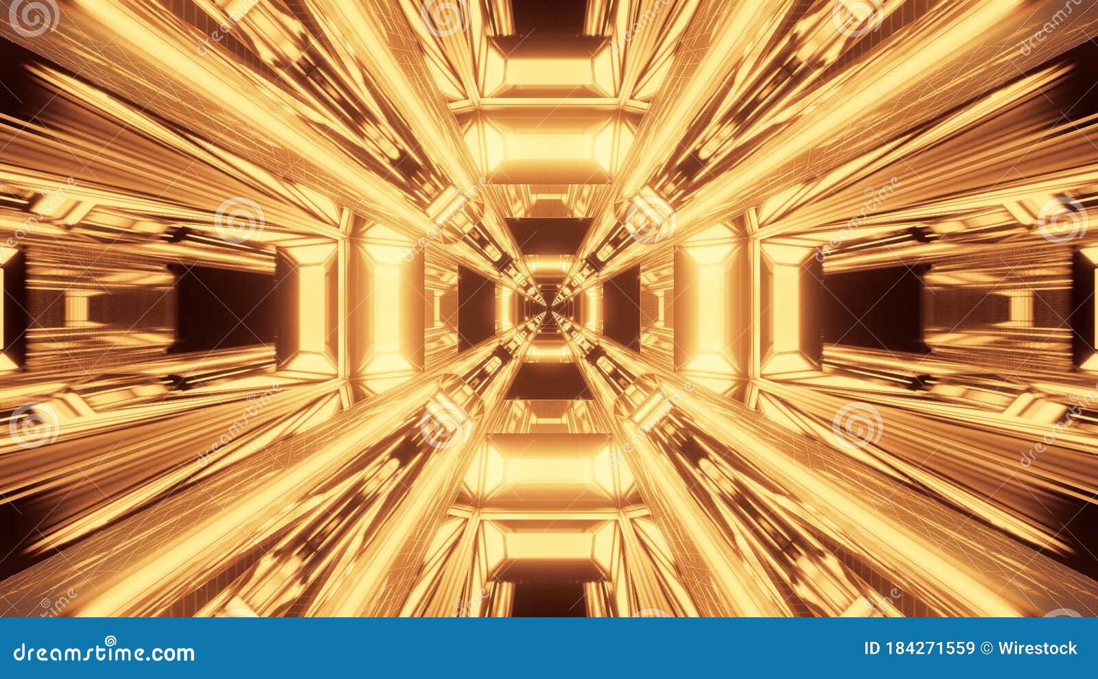 3d Illustration of Gold Futuristic Background - Cool for Wallpapers ...