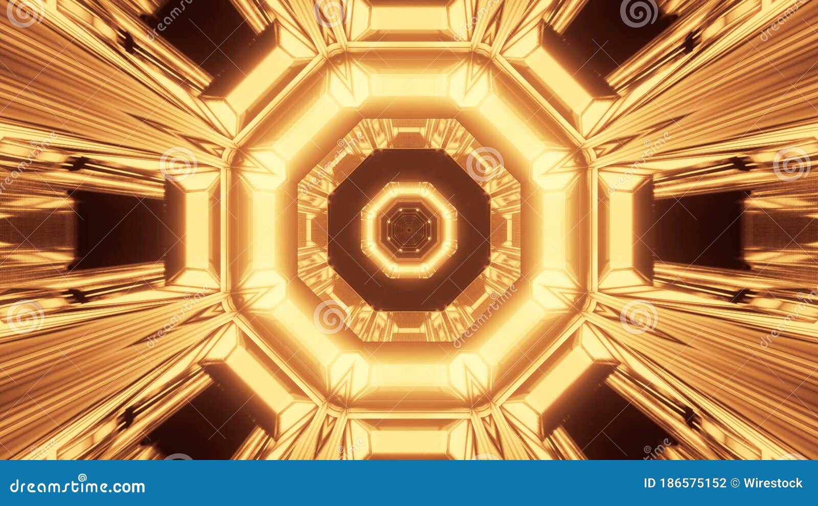 3d Illustration of Gold Futuristic Background - Cool for Wallpapers ...