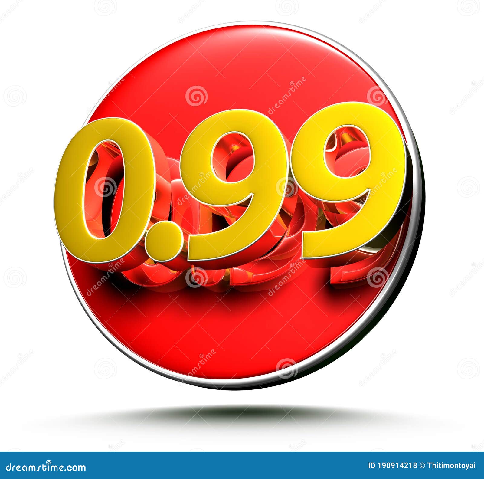 Signs number 0.99 3d. stock illustration. Illustration of isolated ...