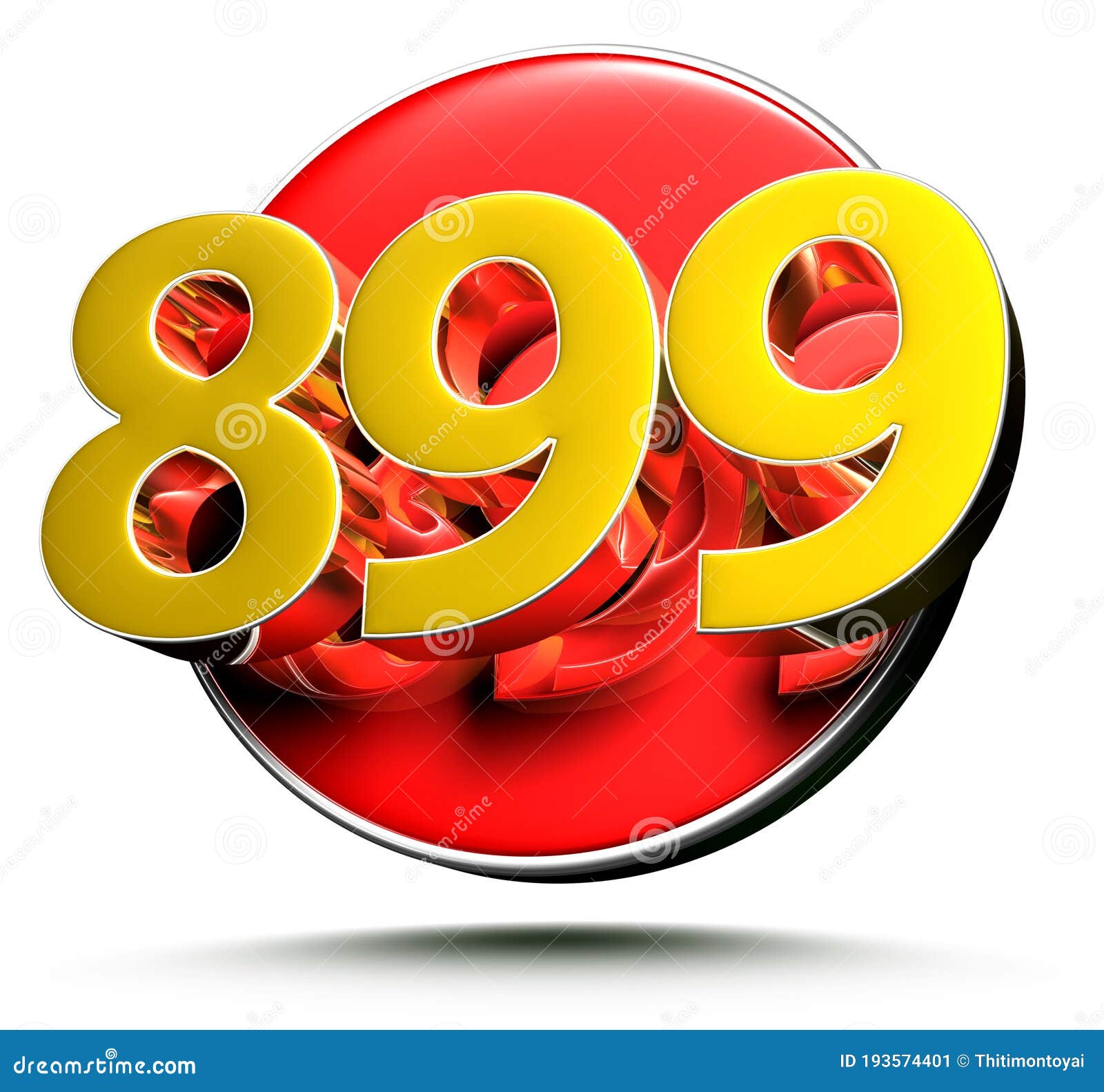 Number 899 3d. stock illustration. Illustration of number - 193574401