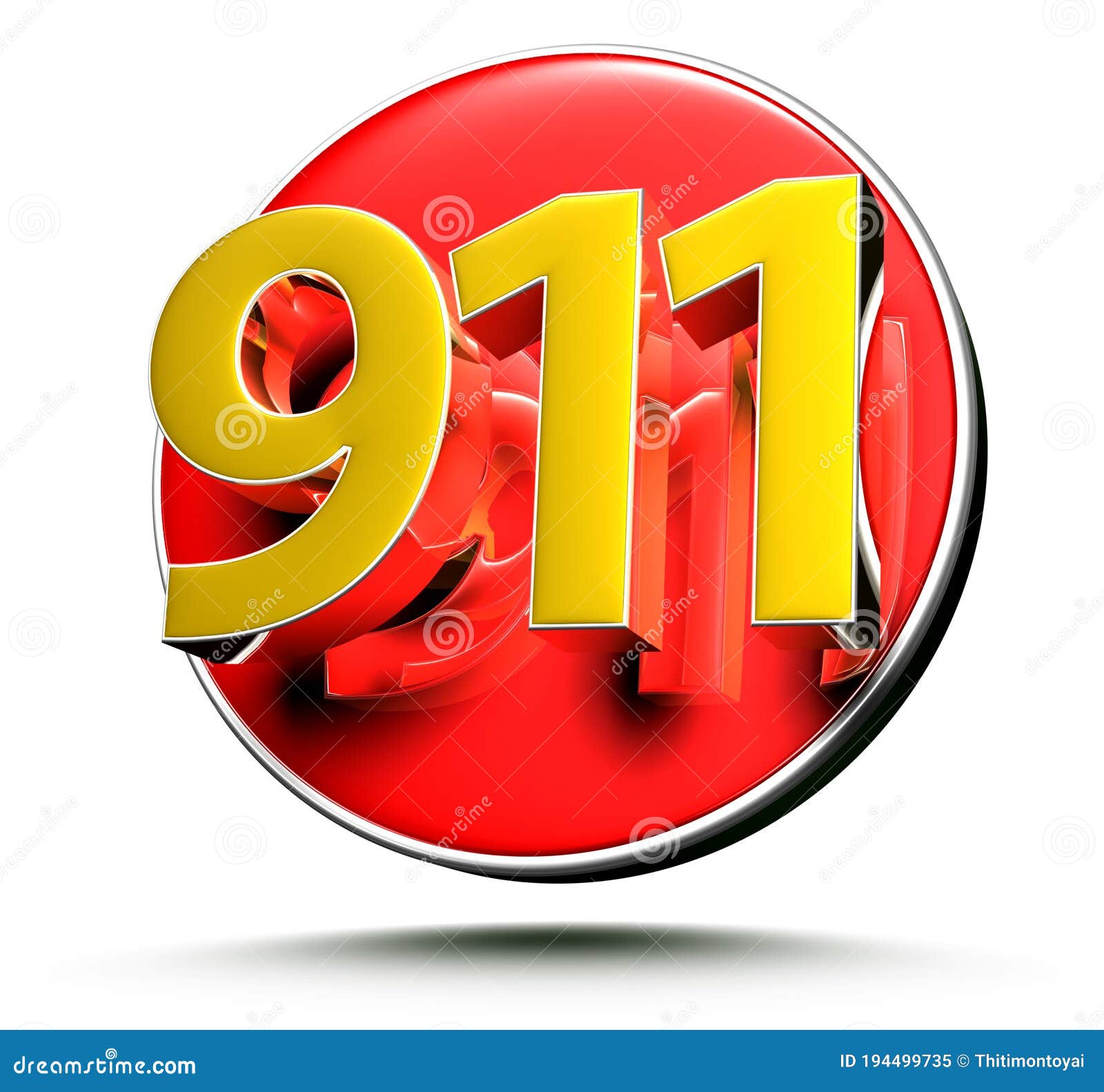 Number 911 3d. stock illustration. Illustration of icon - 194499735