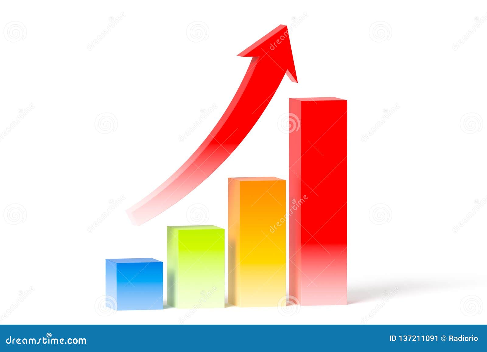 Graph showing rising stock illustration. Illustration of quality ...