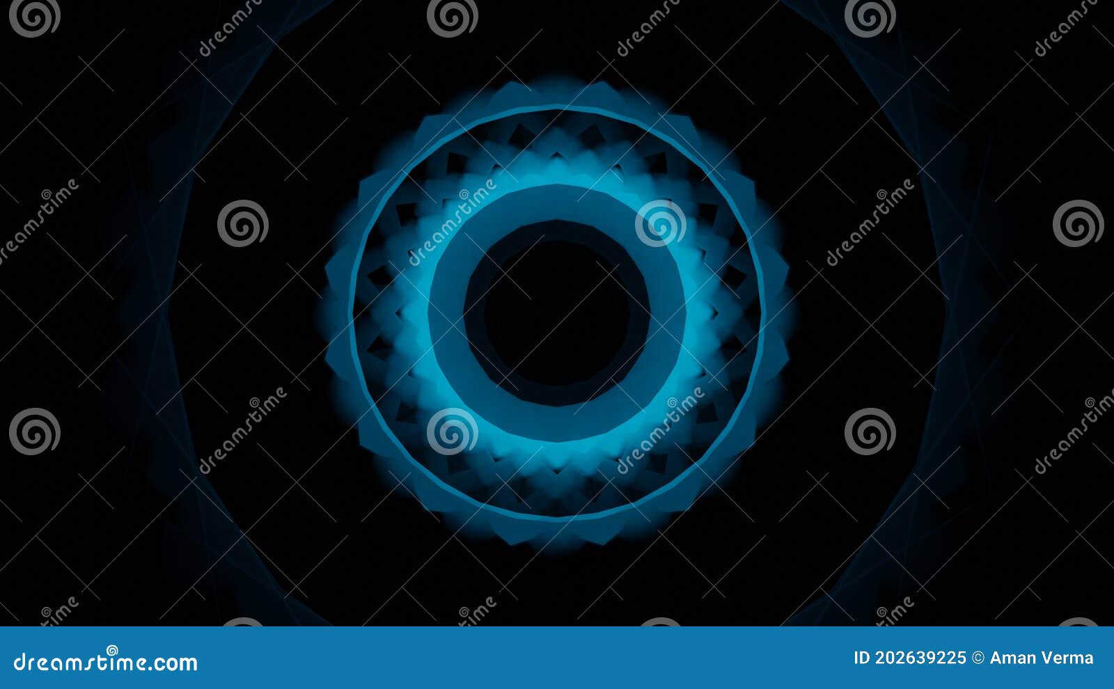 3D Illustration Graphic of Abstract Neon Red Lighting Rangoli Looping ...