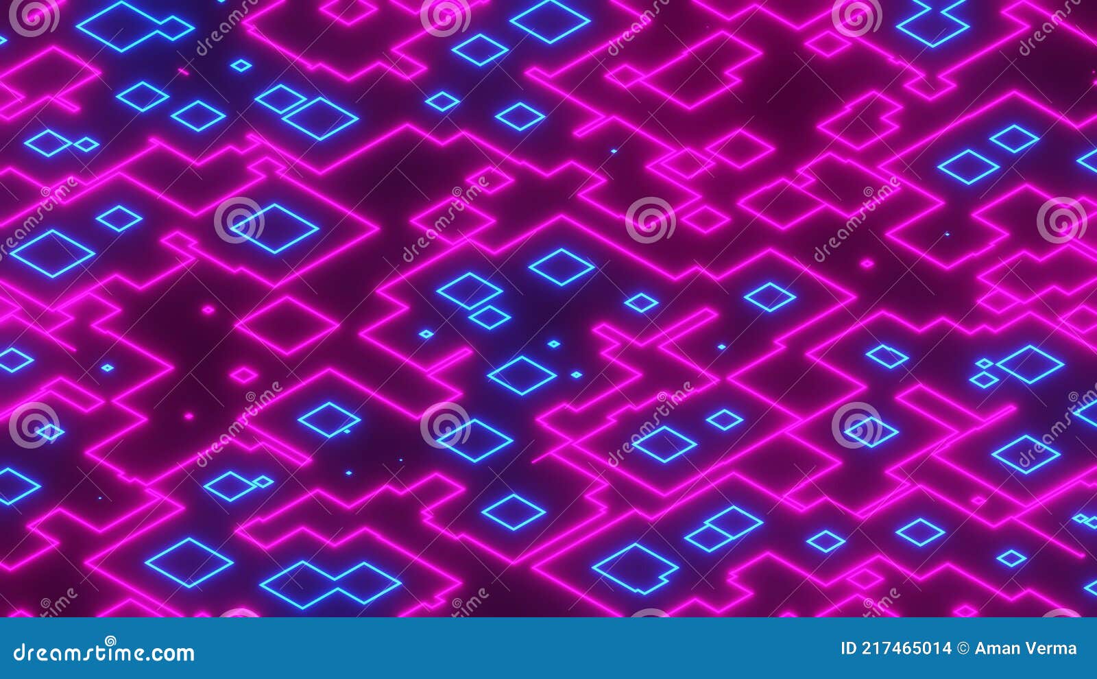 3D Illustration Graphic of Abstract Pink and Blue Color Square Shape ...