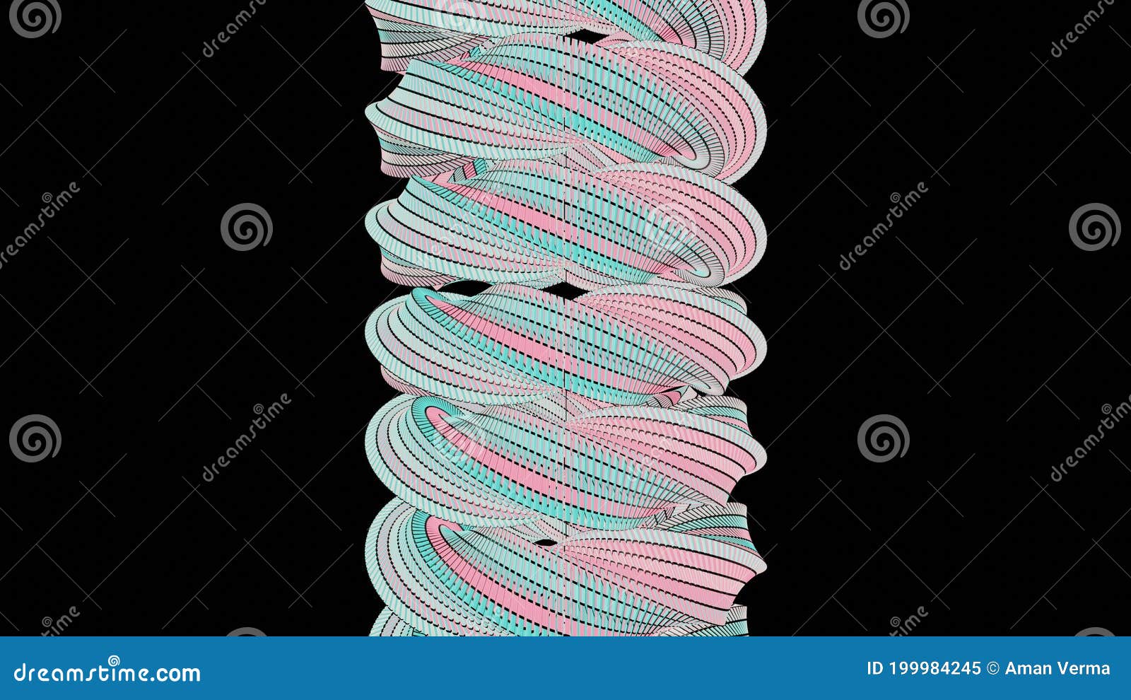 3D Illustration Graphic of a Beautiful Abstract Sci-fi Object Moving in ...