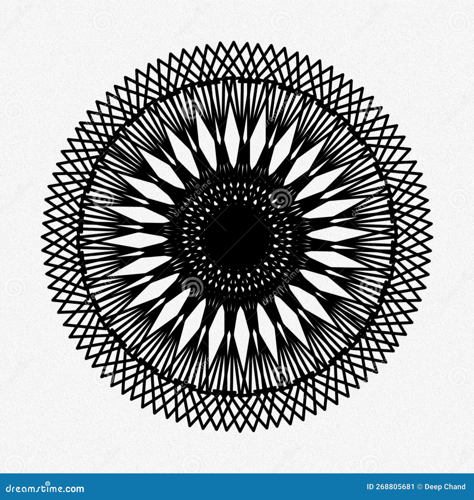 3D Illustration Graphic of Mandala with Circle, Rectangular and Square ...