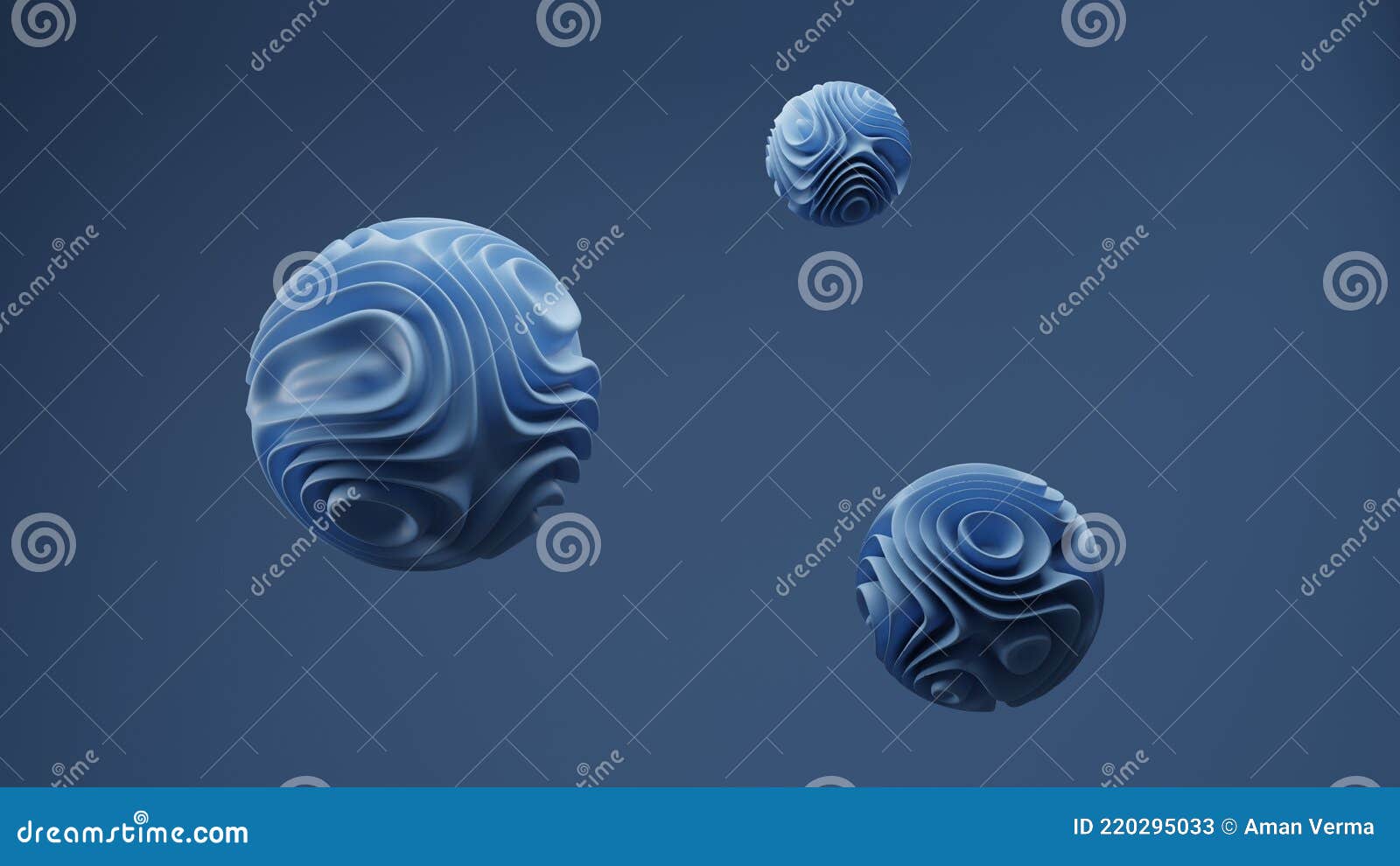 3D Illustration Graphic of Sphere Shape Blue Color Abstract Object ...