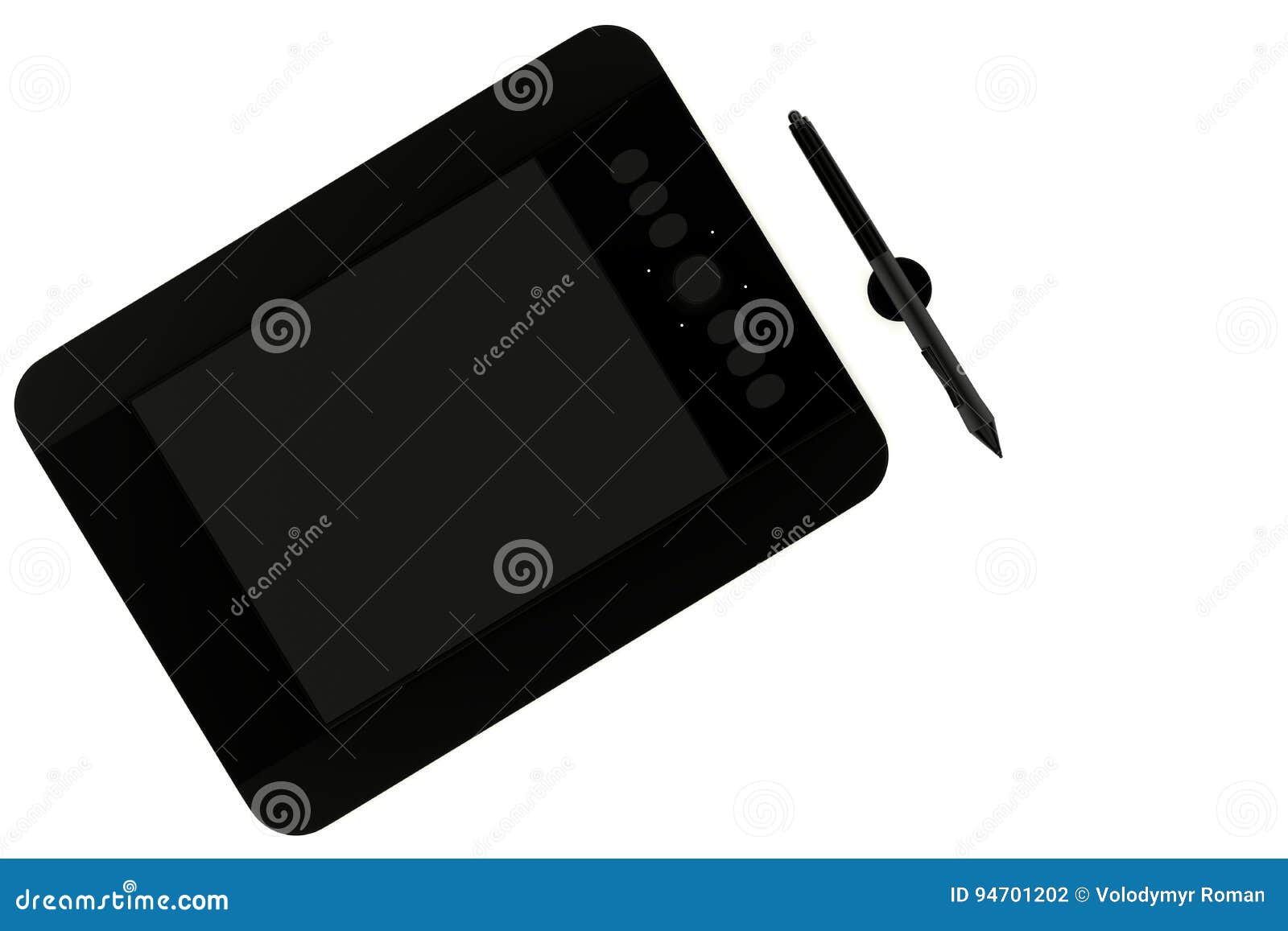 3D Illustration a Graphic Tablet Stock Illustration - Illustration of ...