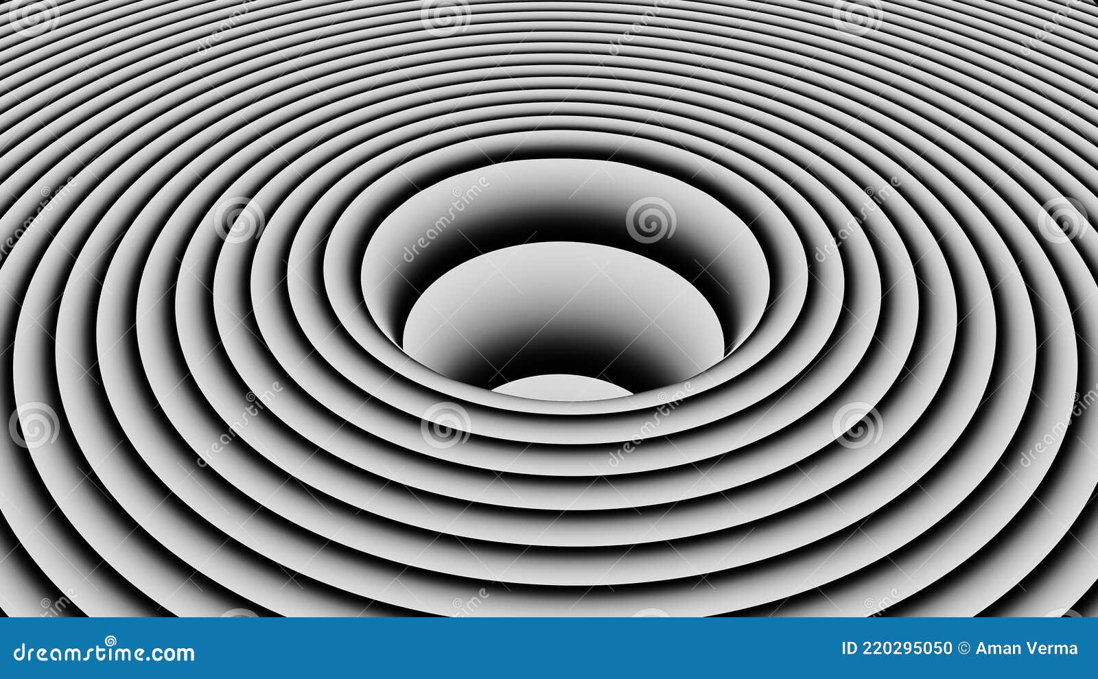 3D Illustration Graphics of Falling in the Center of Circle Black and ...