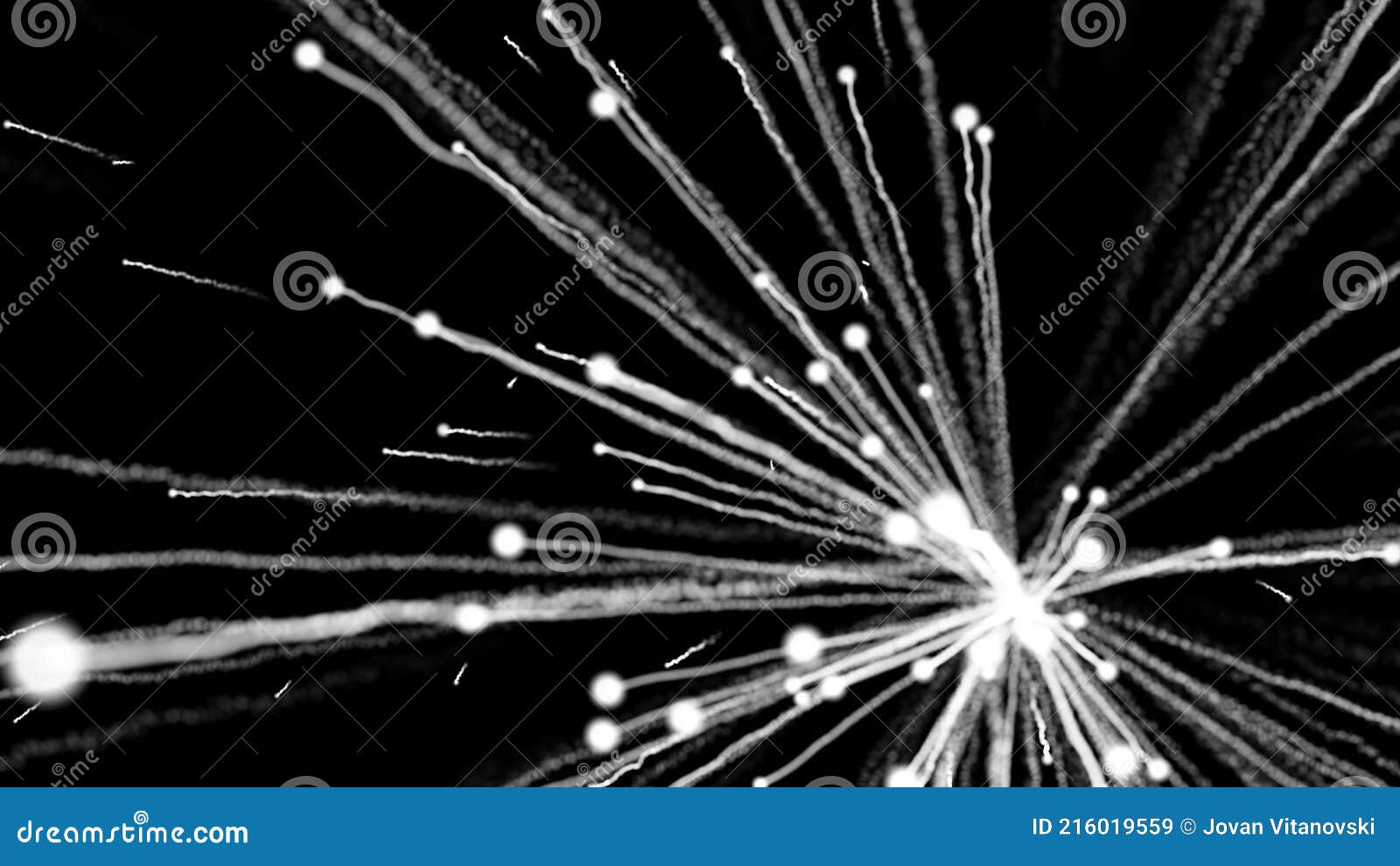 Gray Particles Fly after Being Exploded Stock Illustration ...