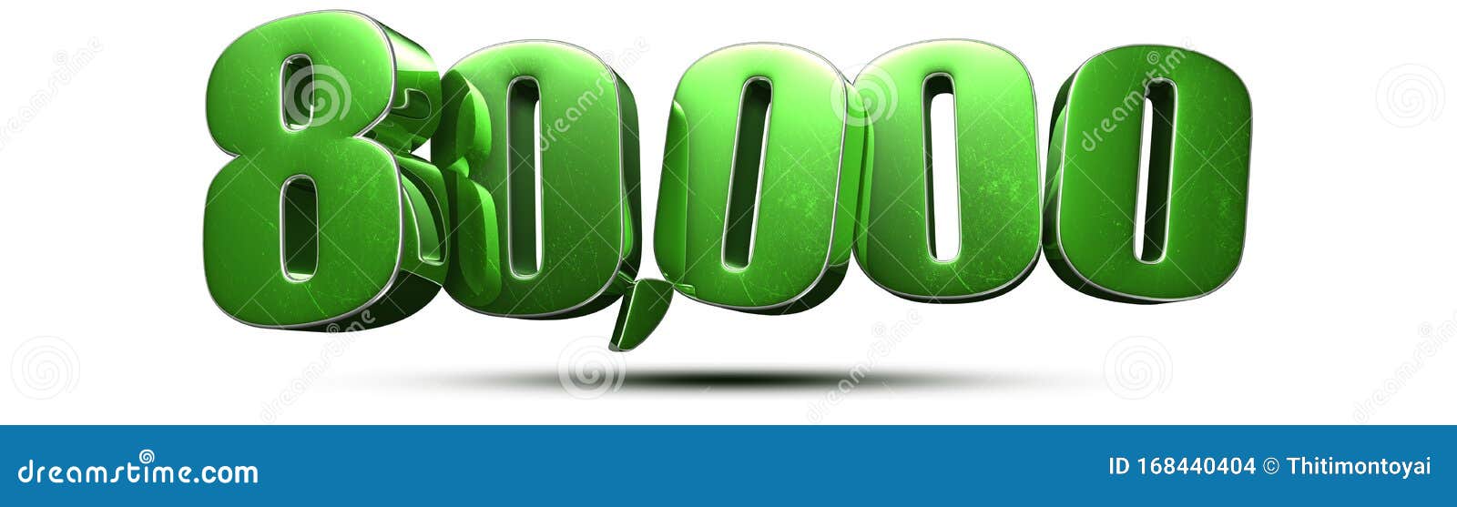 Number 80000 3d. stock illustration. Illustration of finance - 168440404