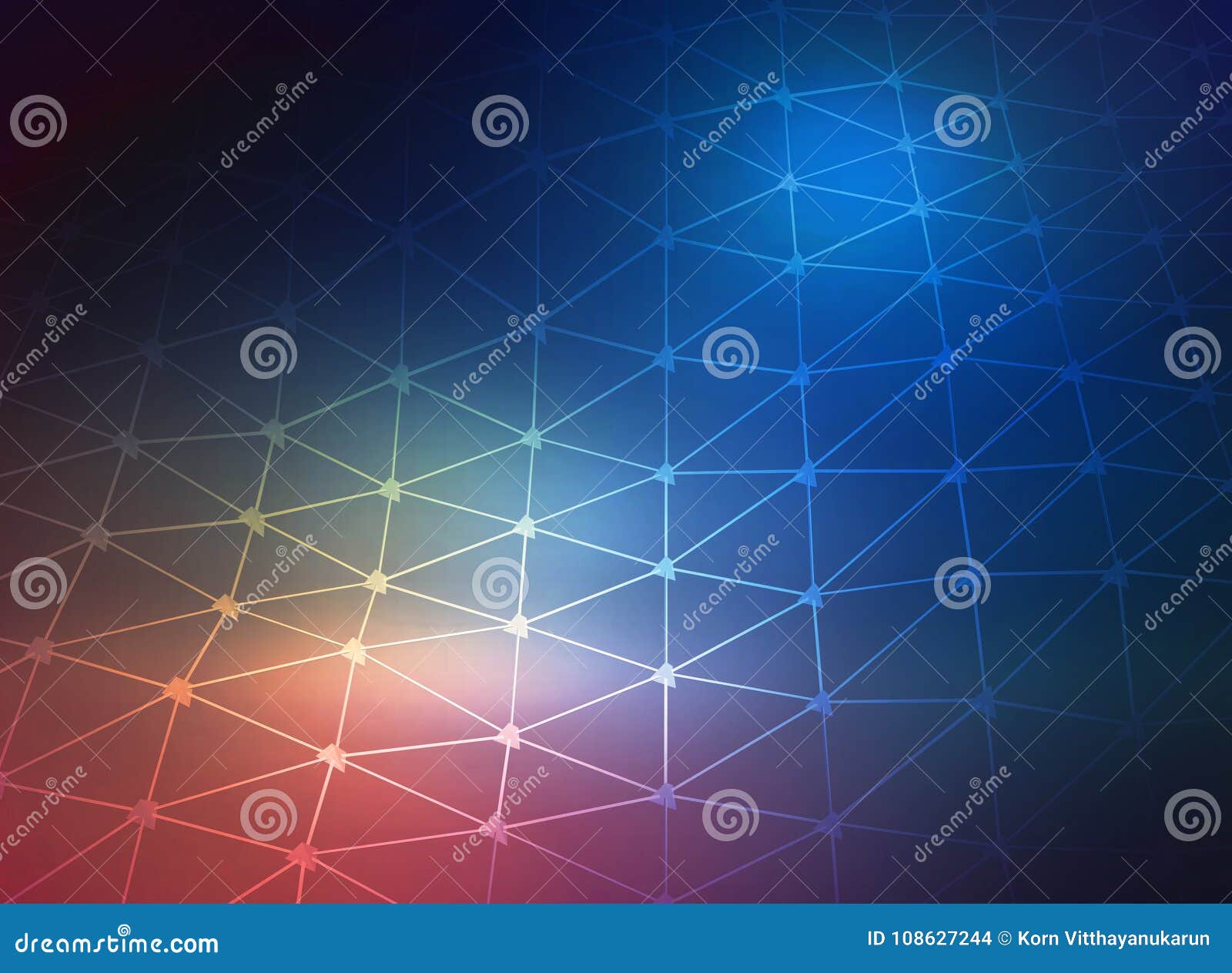 3d Illustration Grid Space Future Design Stock Illustration ...
