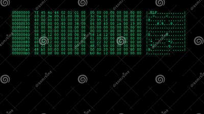 Hacker Code Running Down a Computer Screen Terminal Stock Illustration ...