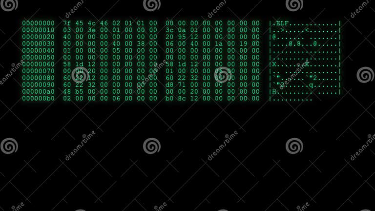 Hacker Code Running Down a Computer Screen Terminal Stock Illustration ...