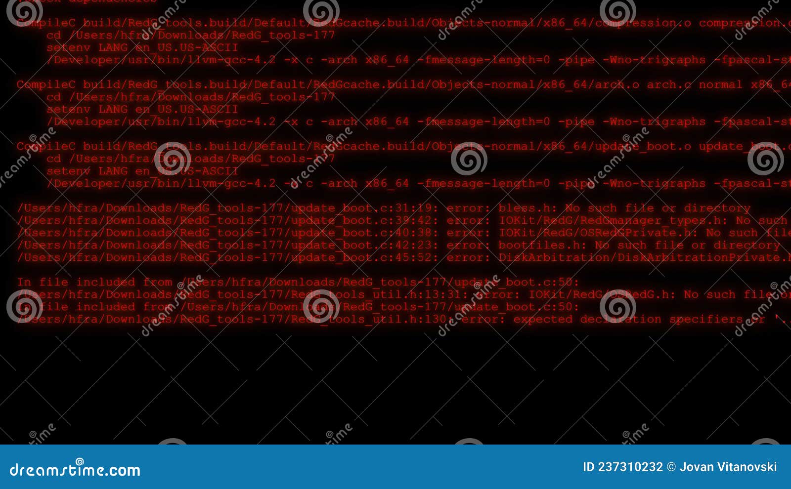 Hacker Code Running Down a Computer Screen Terminal Stock Illustration ...