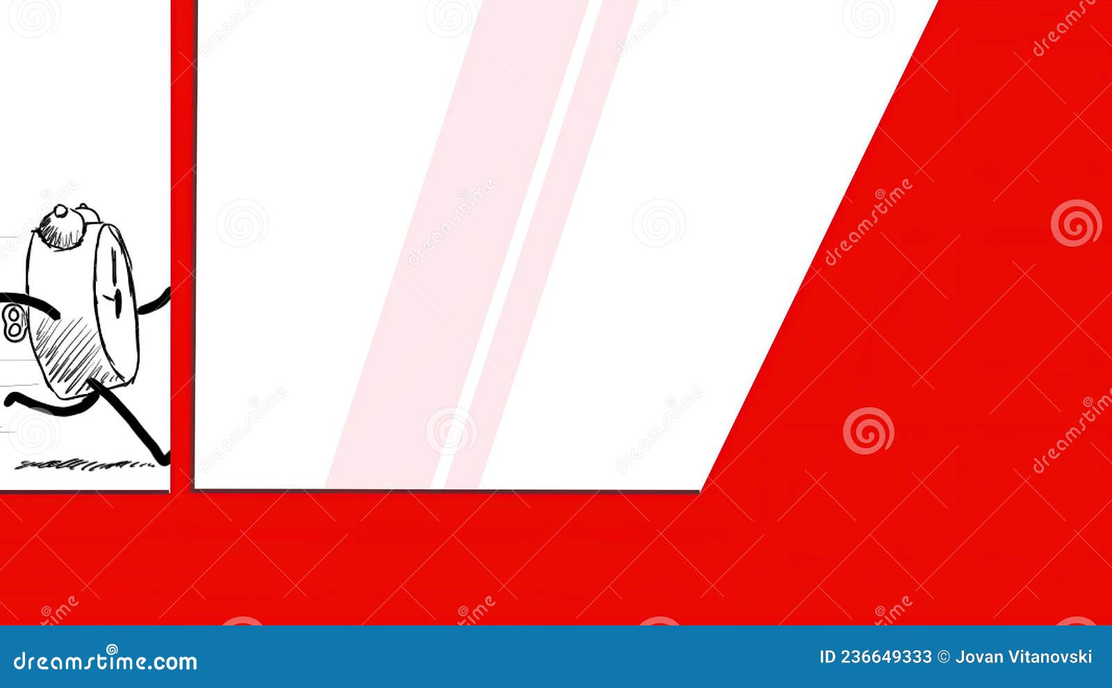 Hand Drawn , Fast Running Clock Stock Illustration - Illustration of ...