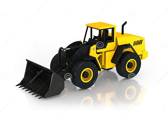 3d Illustration of a Heavy Front Loader. 3d Icons for the Site Stock ...