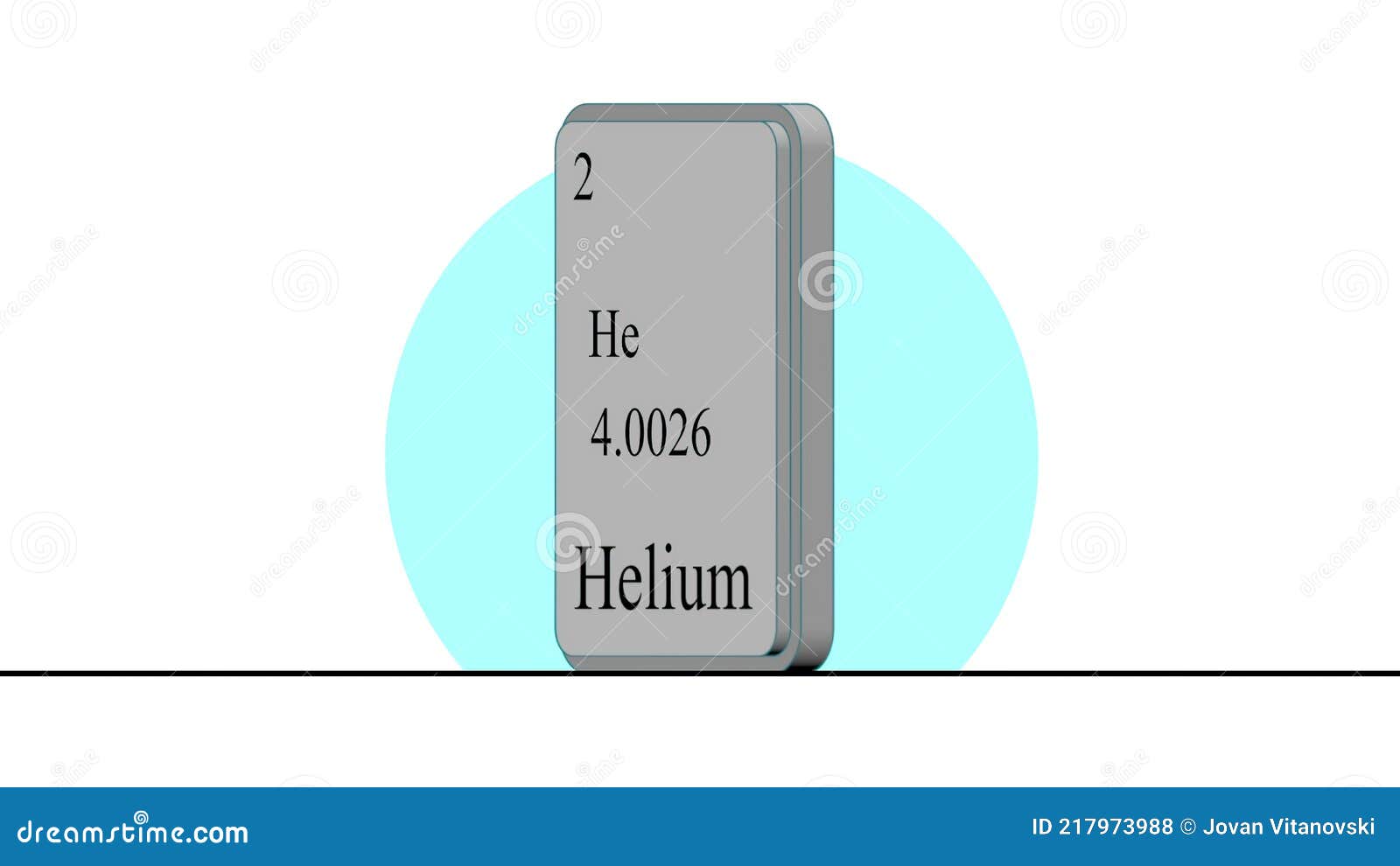 Helium. Element of the Periodic Table of the Mendeleev System Stock ...