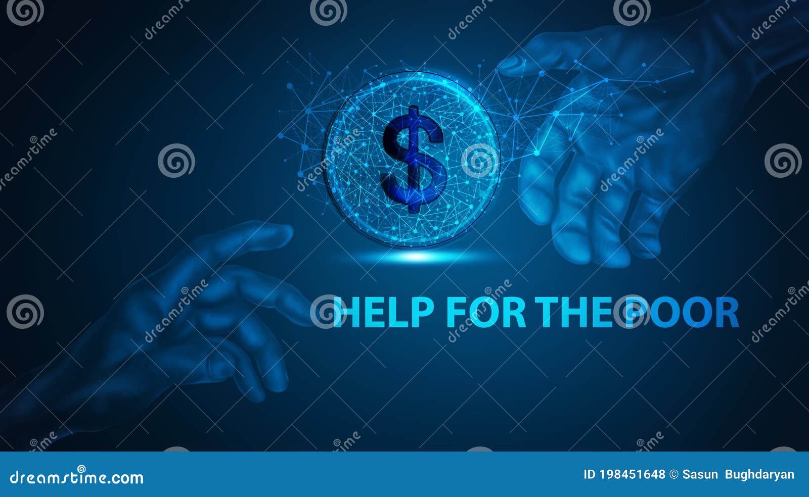 3d Illustration Help with Money Stock Illustration - Illustration of ...