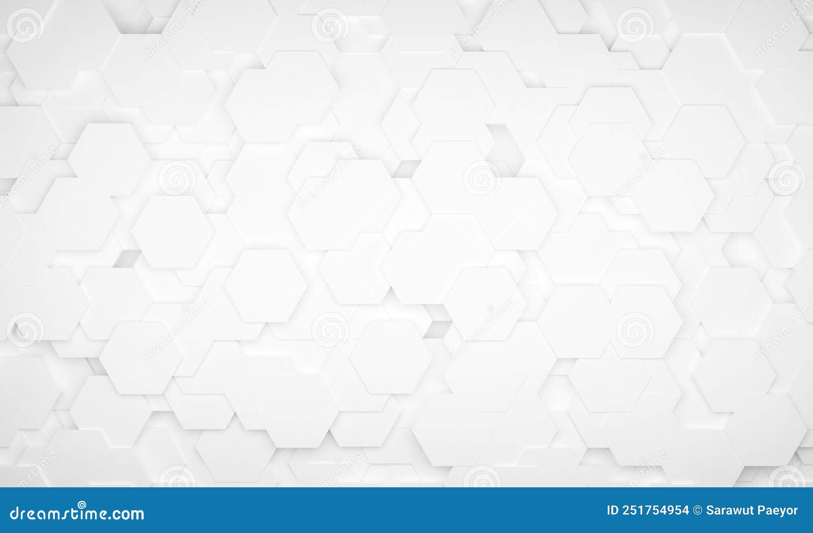 Hexagonal White Semless Background With 3d Effect Cartoon Vector ...