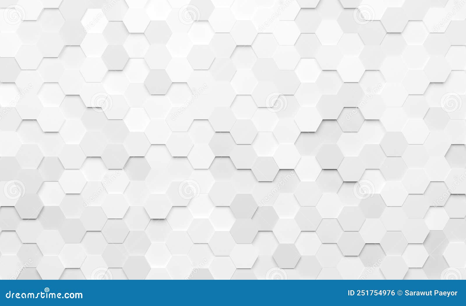 Hexagonal White Semless Background With 3d Effect Cartoon Vector ...