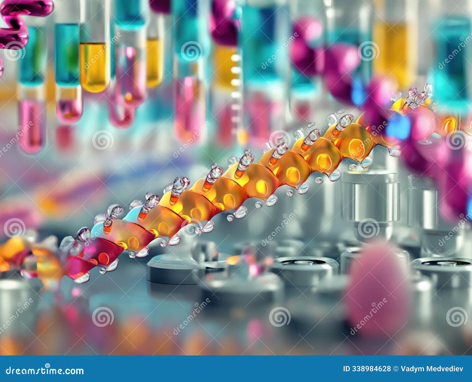 Gel Electrophoresis DNA Bands Sample Sizes (Generated With AI) Stock ...