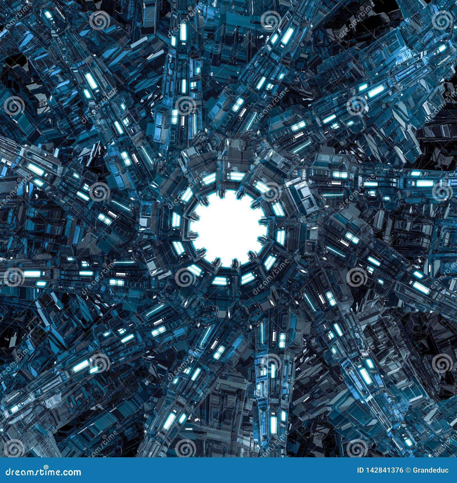 Artificial Intelligence Computer Core Stock Illustration - Illustration ...