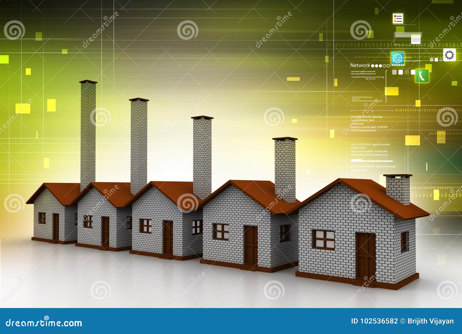 3d homes stock illustration. Illustration of cottage - 102536582