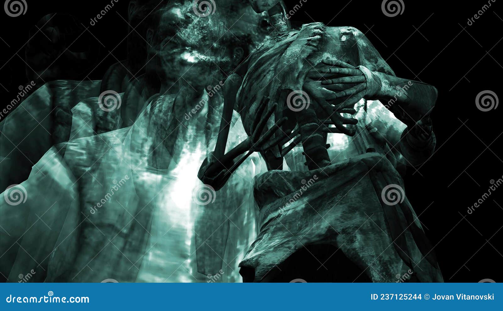 Horror Zombie with Effects stock illustration. Illustration of empty ...