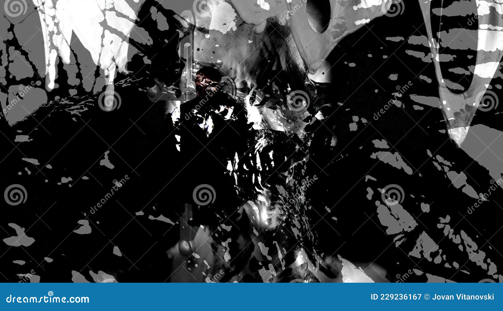 Horror Zombie with Scary Effects Stock Illustration - Illustration of ...