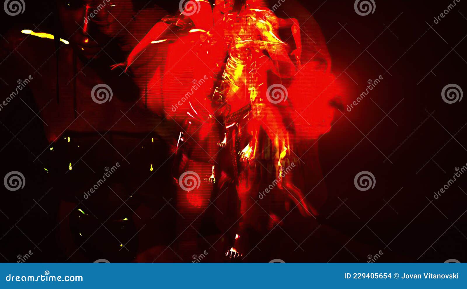 Horror Zombie with Scary Effects Stock Illustration - Illustration of ...